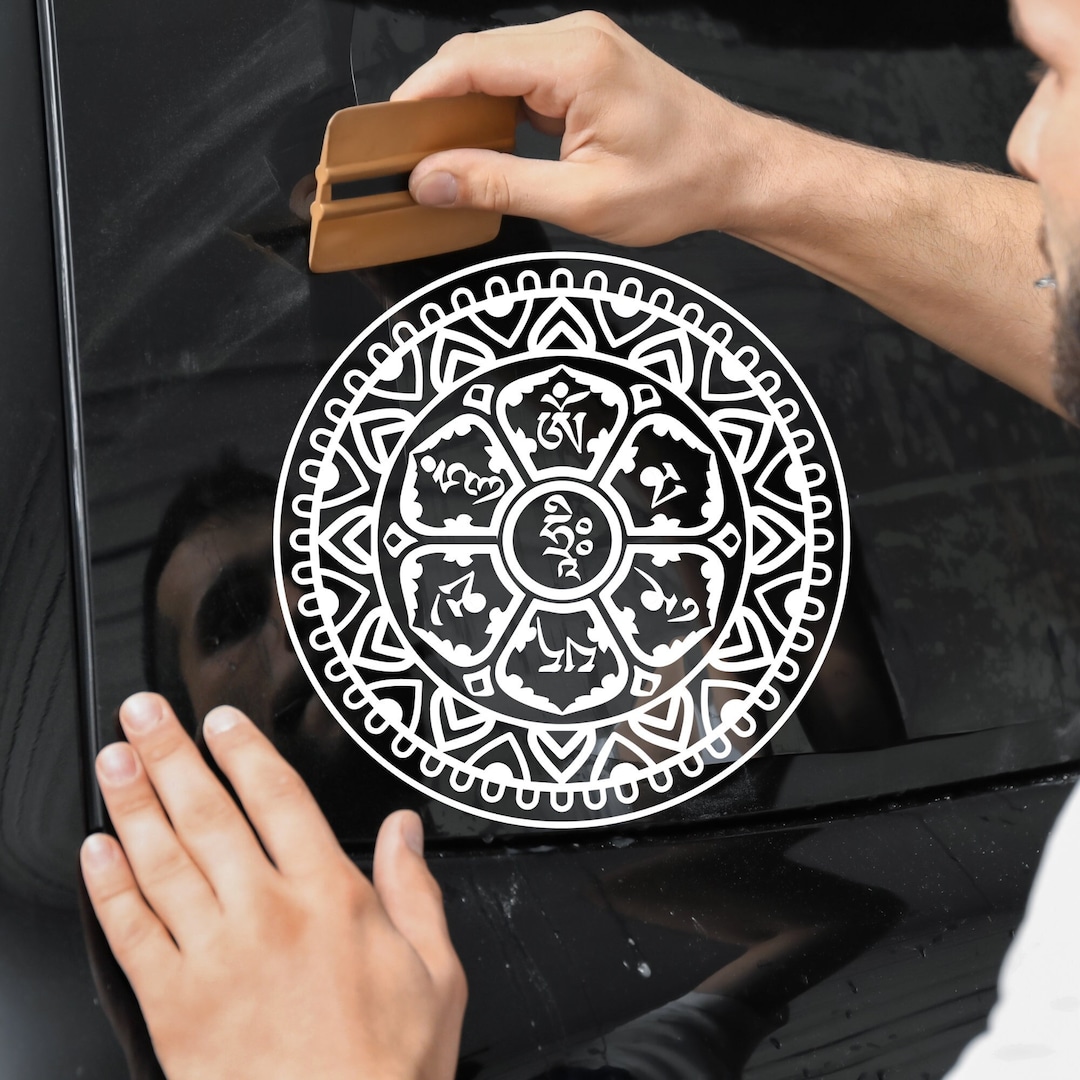Om Mani Padme Hum Vinyl Decal - Mandala Mantra Decal - Spiritual ...