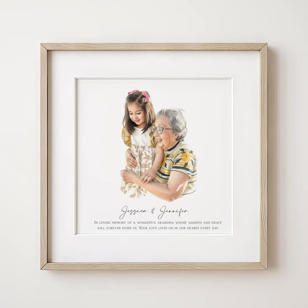 Memorial Family Portrait | in Loving Memory Print | Personalized ...