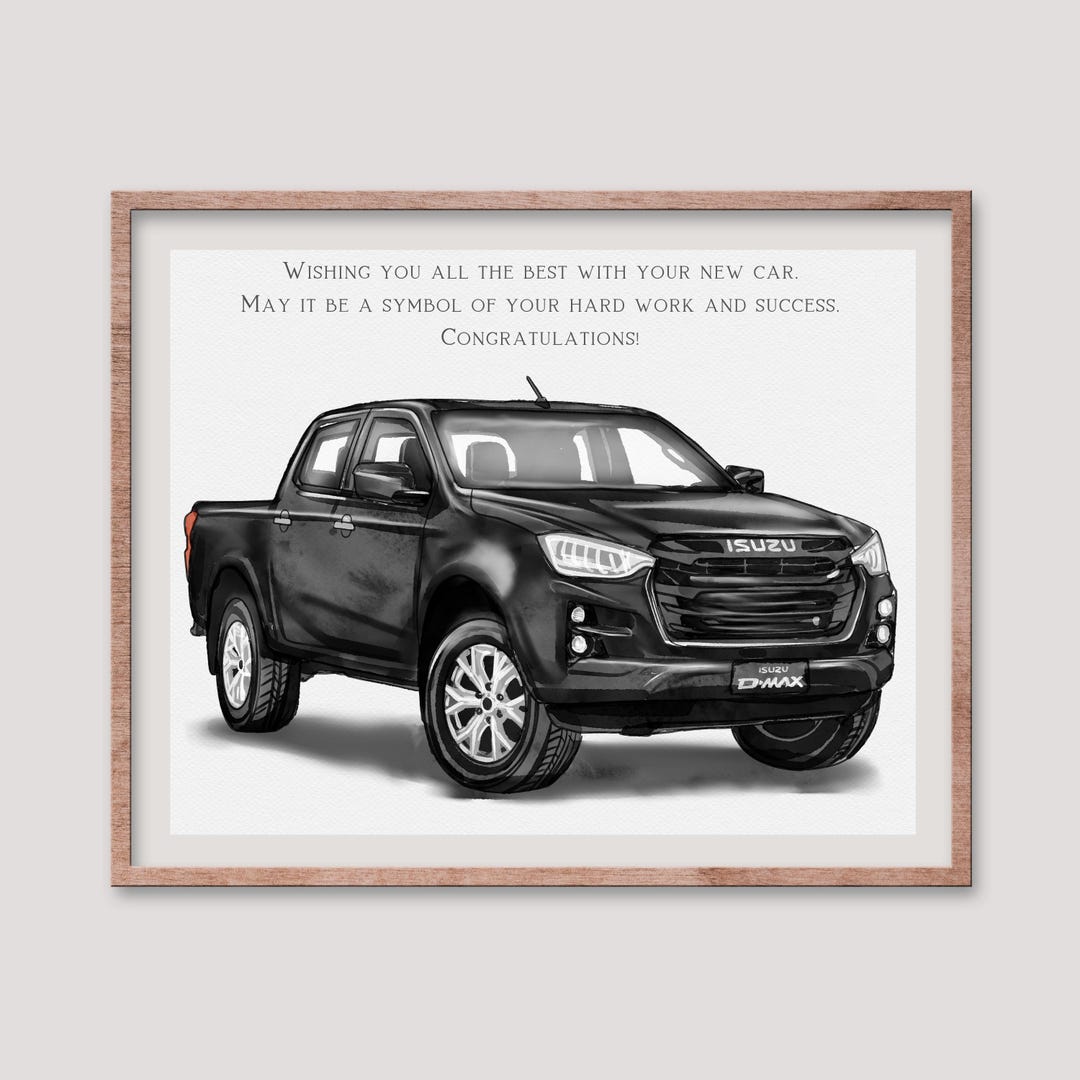 Hand Drawn Car Portrait From Photo, Custom Car Portrait, New Car Gifts ...