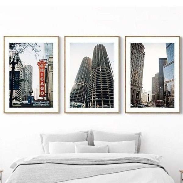 Triptych Architecture Art - Etsy