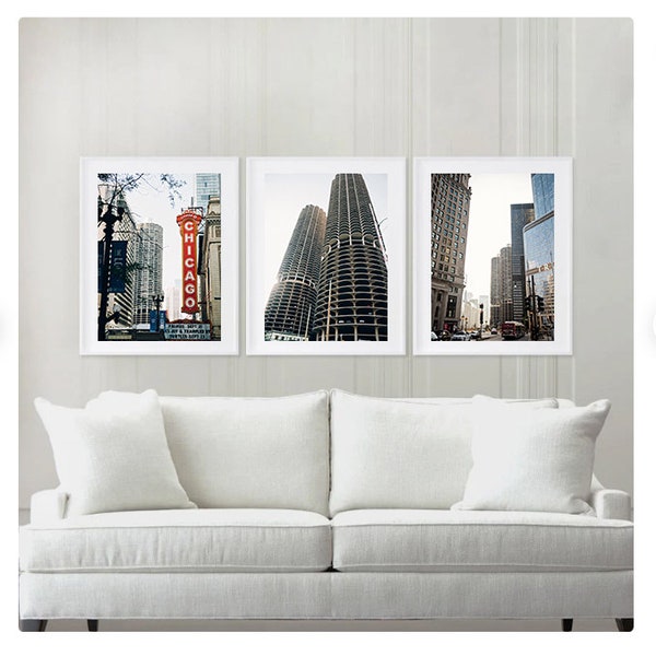 Triptych Architecture Art - Etsy