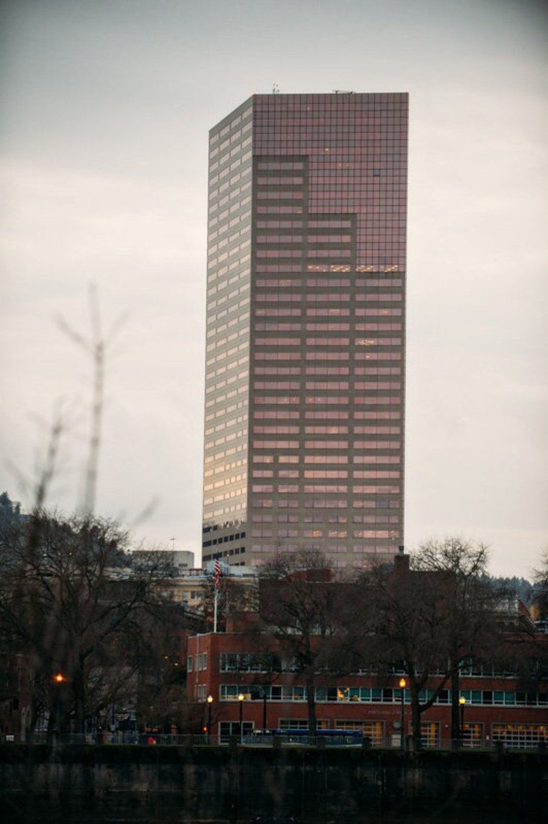 Portland Oregon Photography Big Pink U.S. Bancorp Tower - Etsy