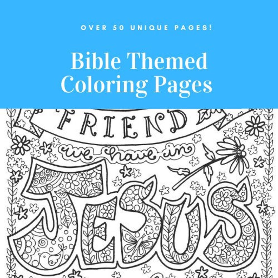 Bible Themed Pack of Over 50 Coloring Pages - Etsy