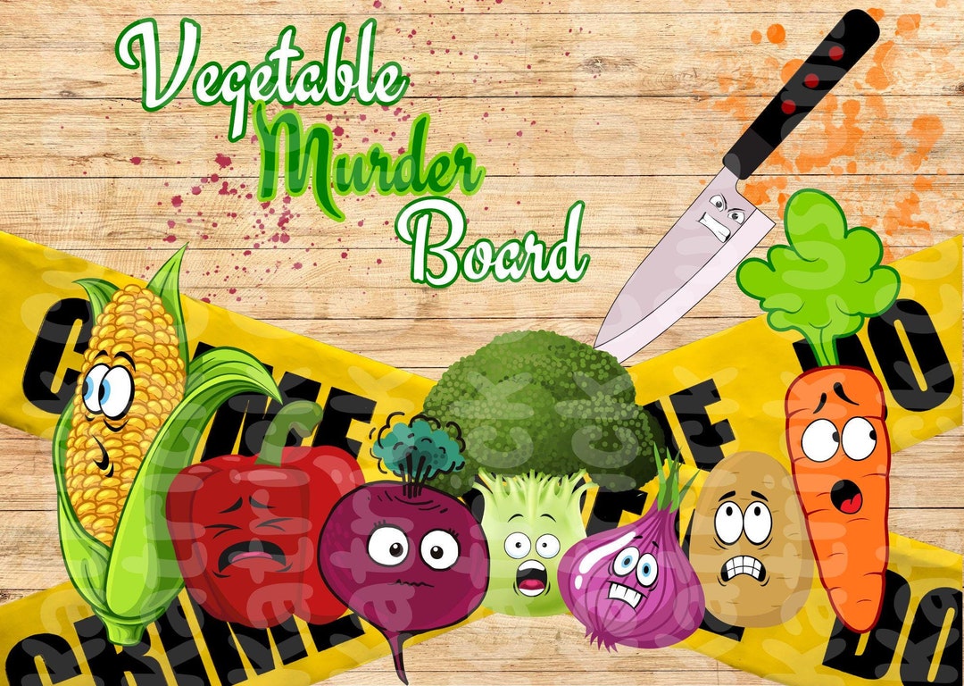 Vegetable Murder Cutting Board Sublimation PDF and JPG - Etsy