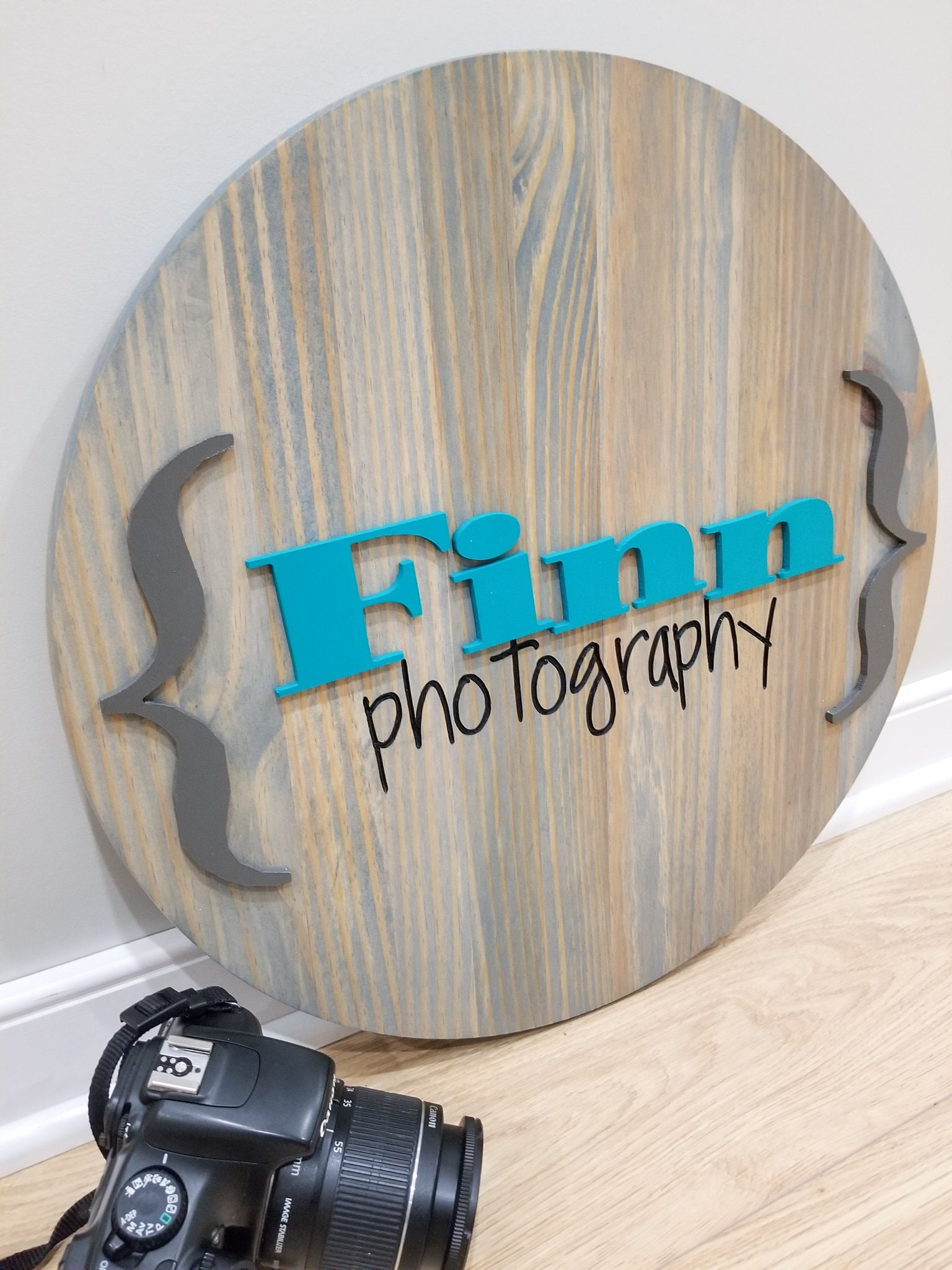 Custom Wood Logo Sign Photography Studio Sign Small Business - Etsy