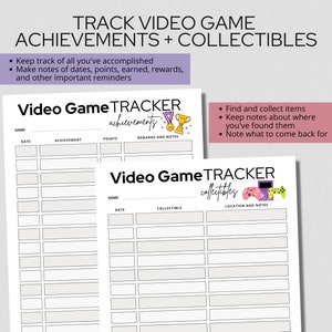 Board Game and Video Game Trackers Bundle Track Wins, Ratings, Reviews ...