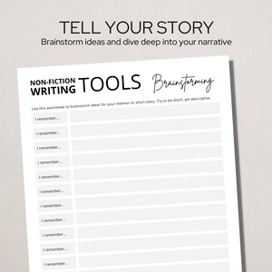 Non-fiction Writing Bundle Author Tools to Write Your Memoir or Short ...