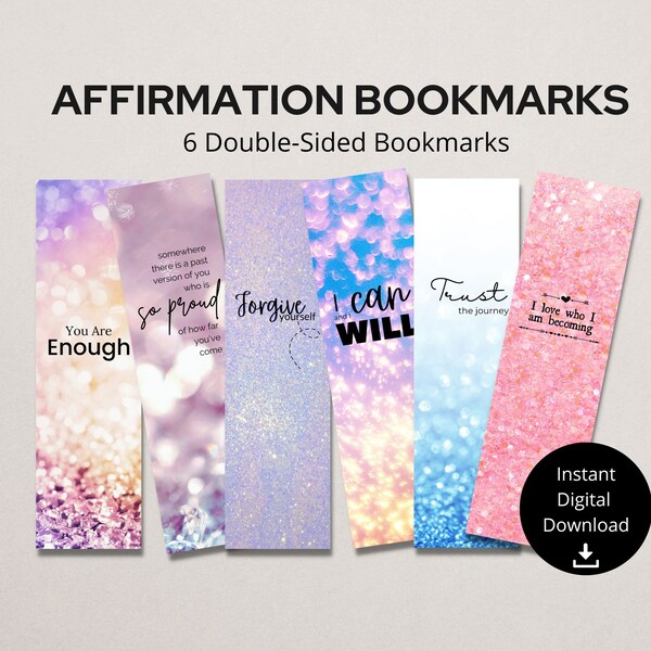 Affirmation Bookmark Printable - Etsy