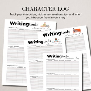 Character Development Writing Tools Character Sheets Back - Etsy