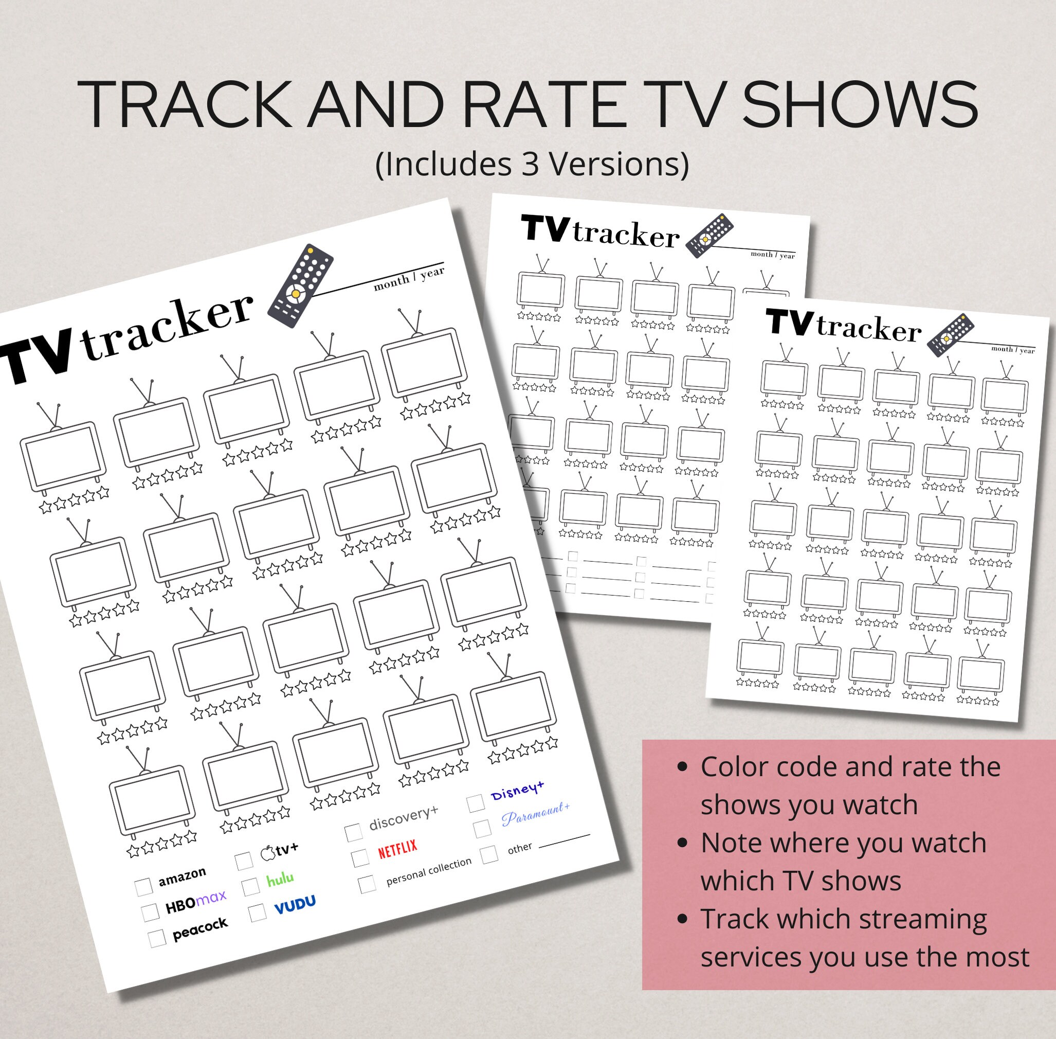 TV Show Trackers TV Journal to Rate and Track TV Series, Episodes ...