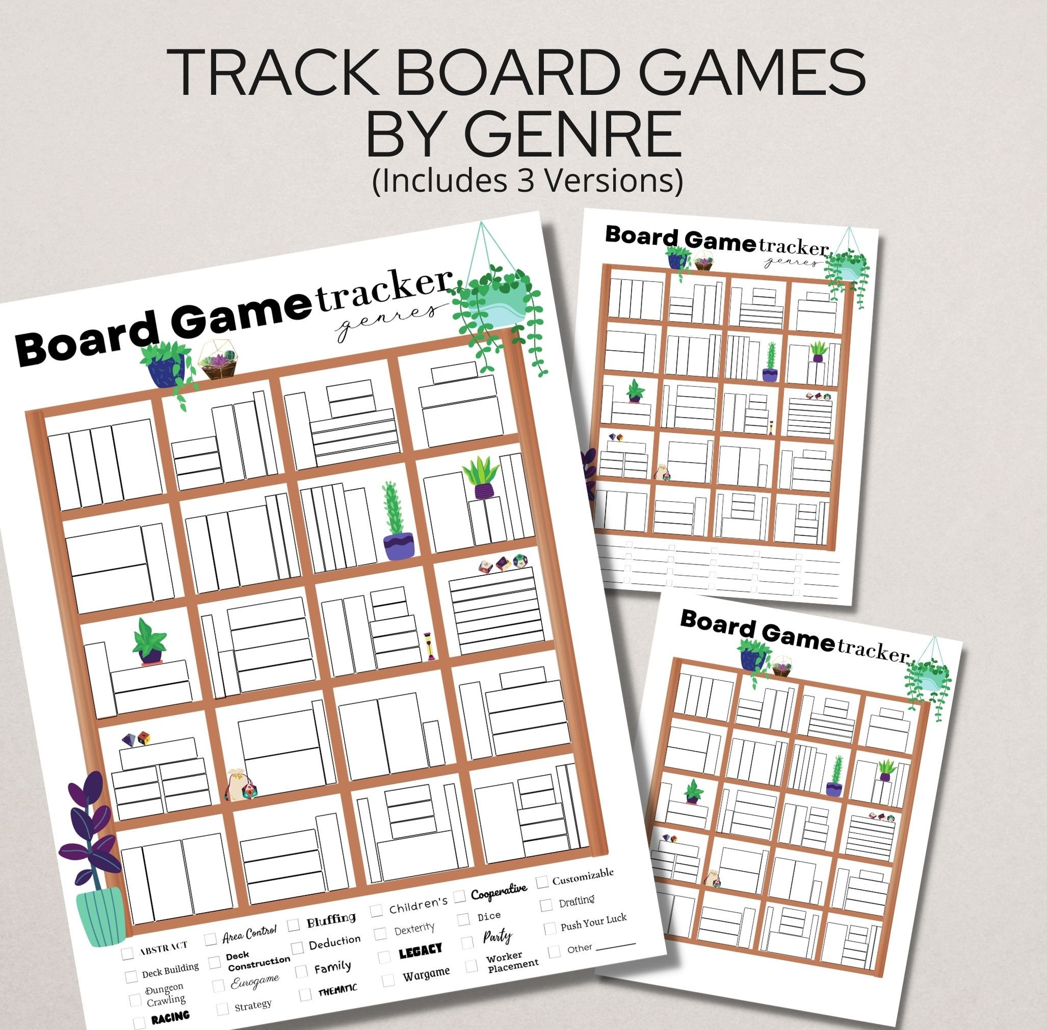 Board Game and Video Game Trackers Bundle Track Wins, Ratings, Reviews ...