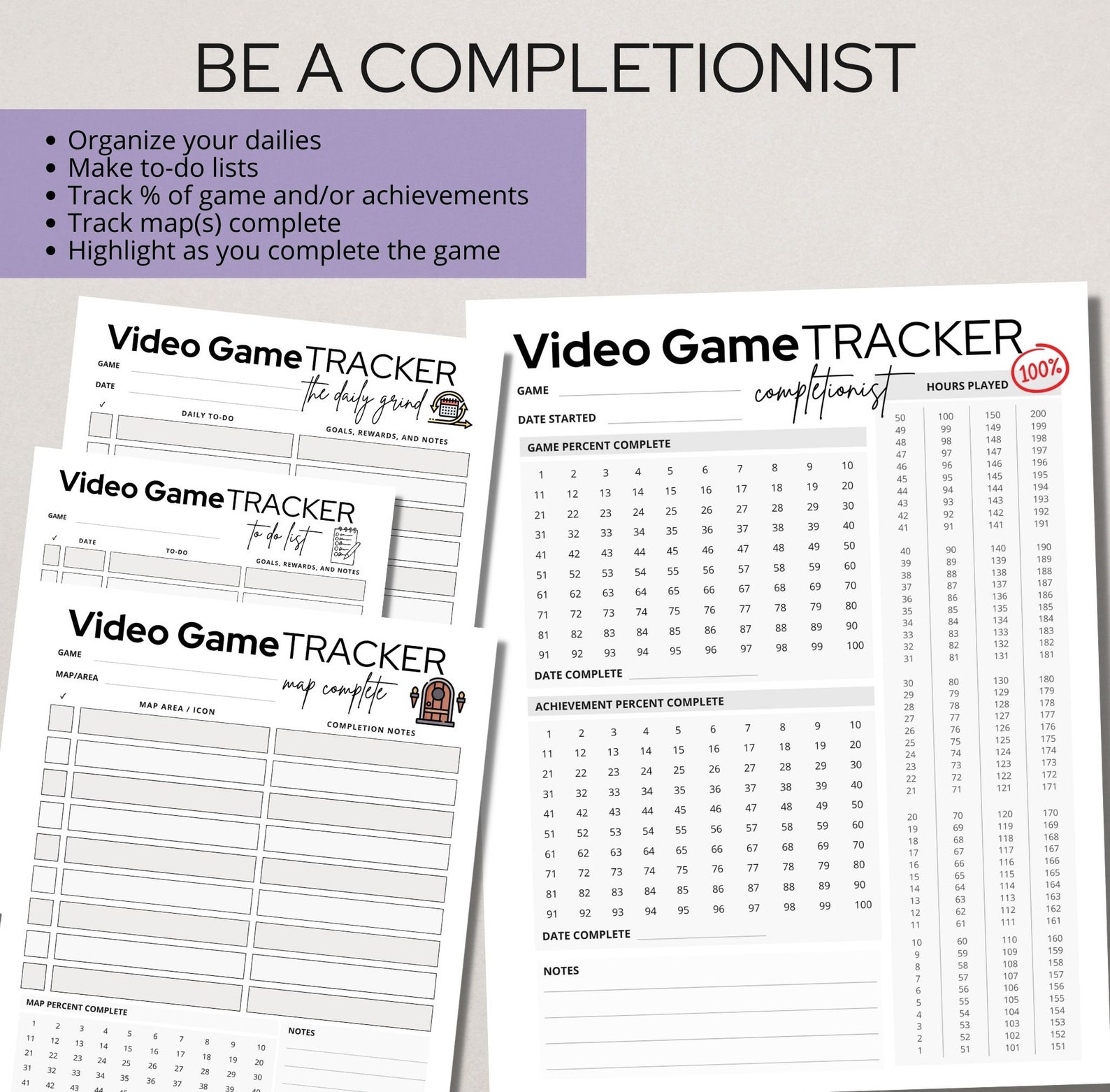 Board Game and Video Game Trackers Bundle Track Wins, Ratings, Reviews ...