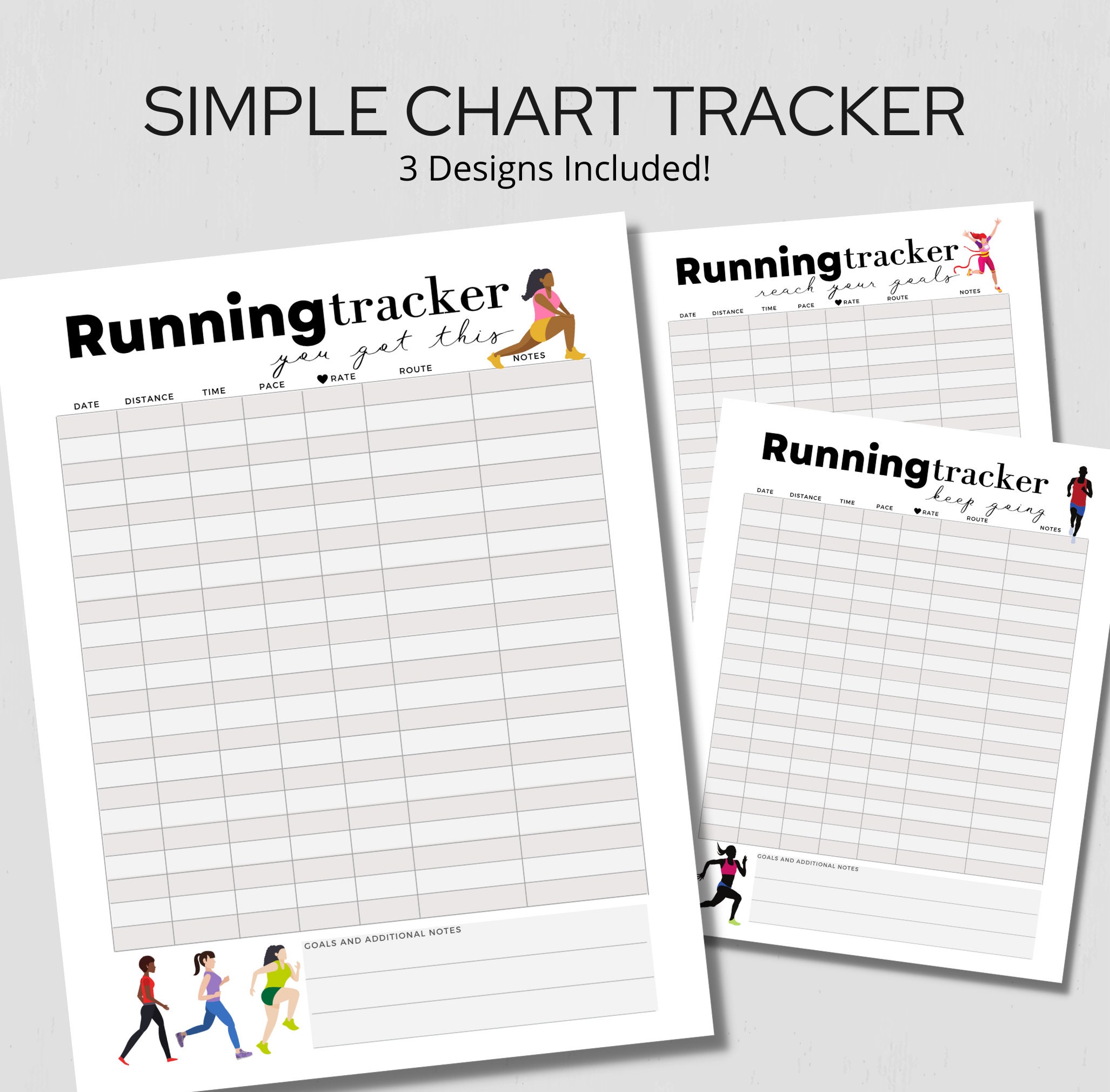 Running Trackers Digital Printable Running Journal With - Etsy UK