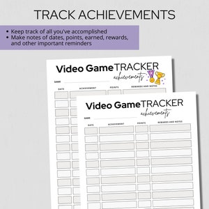 Video Game Trackers Game Planner to Rate and Review Games, Track ...