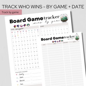 Board Game and Video Game Trackers Bundle Track Wins, Ratings, Reviews ...