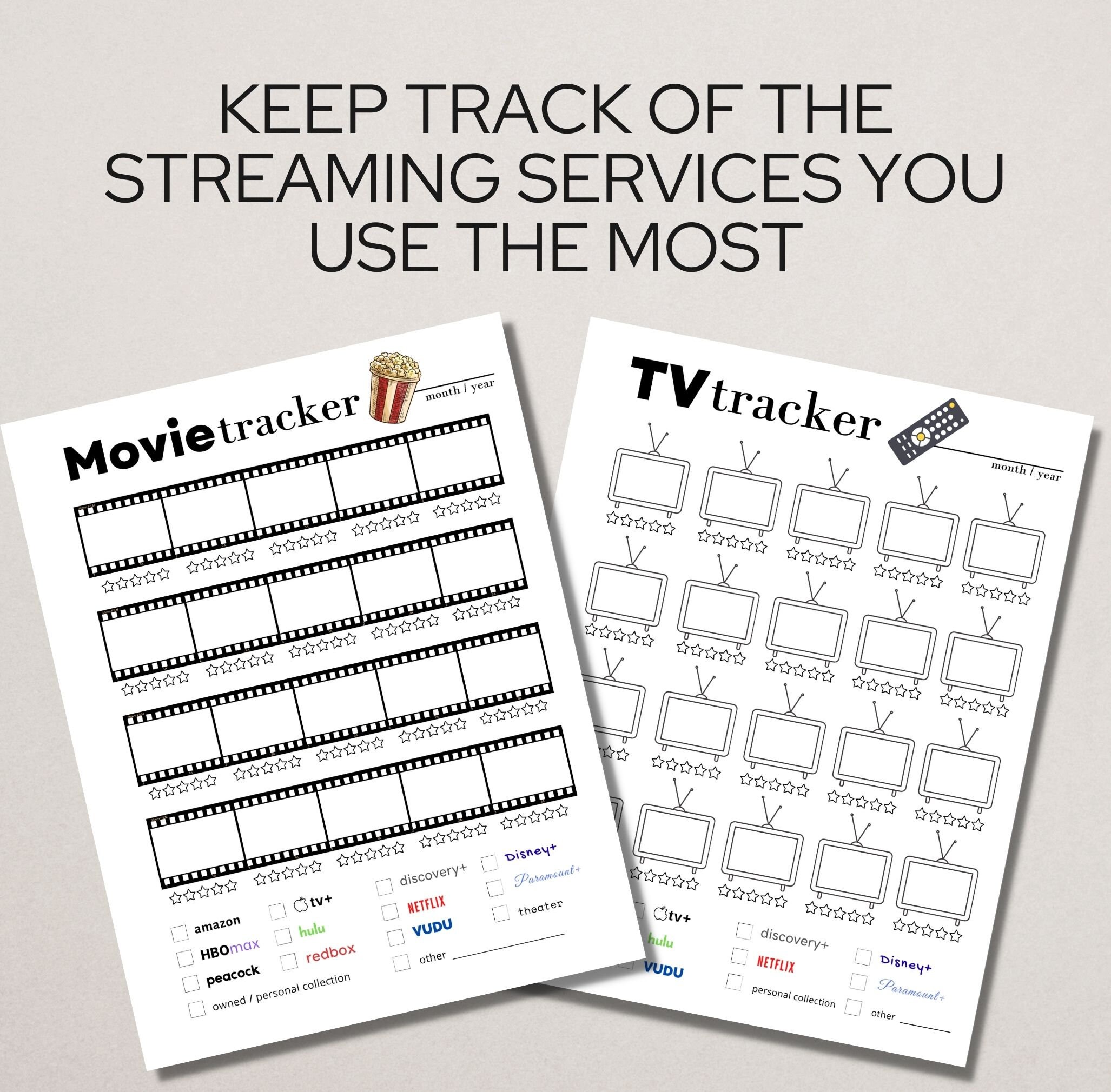 Movie and TV Trackers Bundle Track Movies, TV Shows, Streaming Services ...