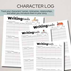 Character Development Writing Tools Character Sheets, Back Story Sheet ...