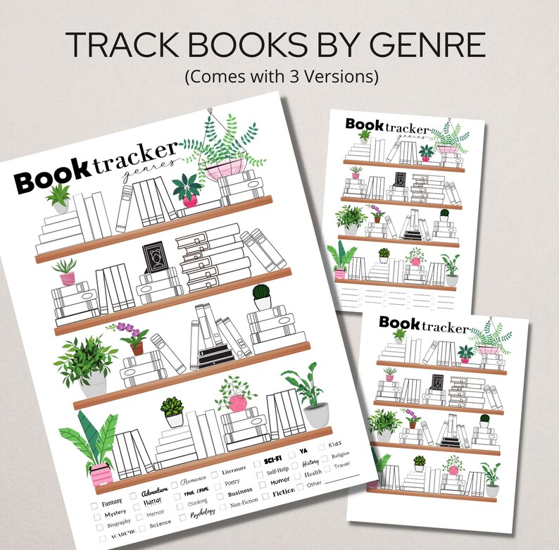 Book Trackers Digital Printable Reading Journal to Review - Etsy