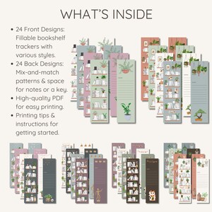 Bookshelf Tracker Bookmarks – Printable Bookmarks, Fillable Reading ...