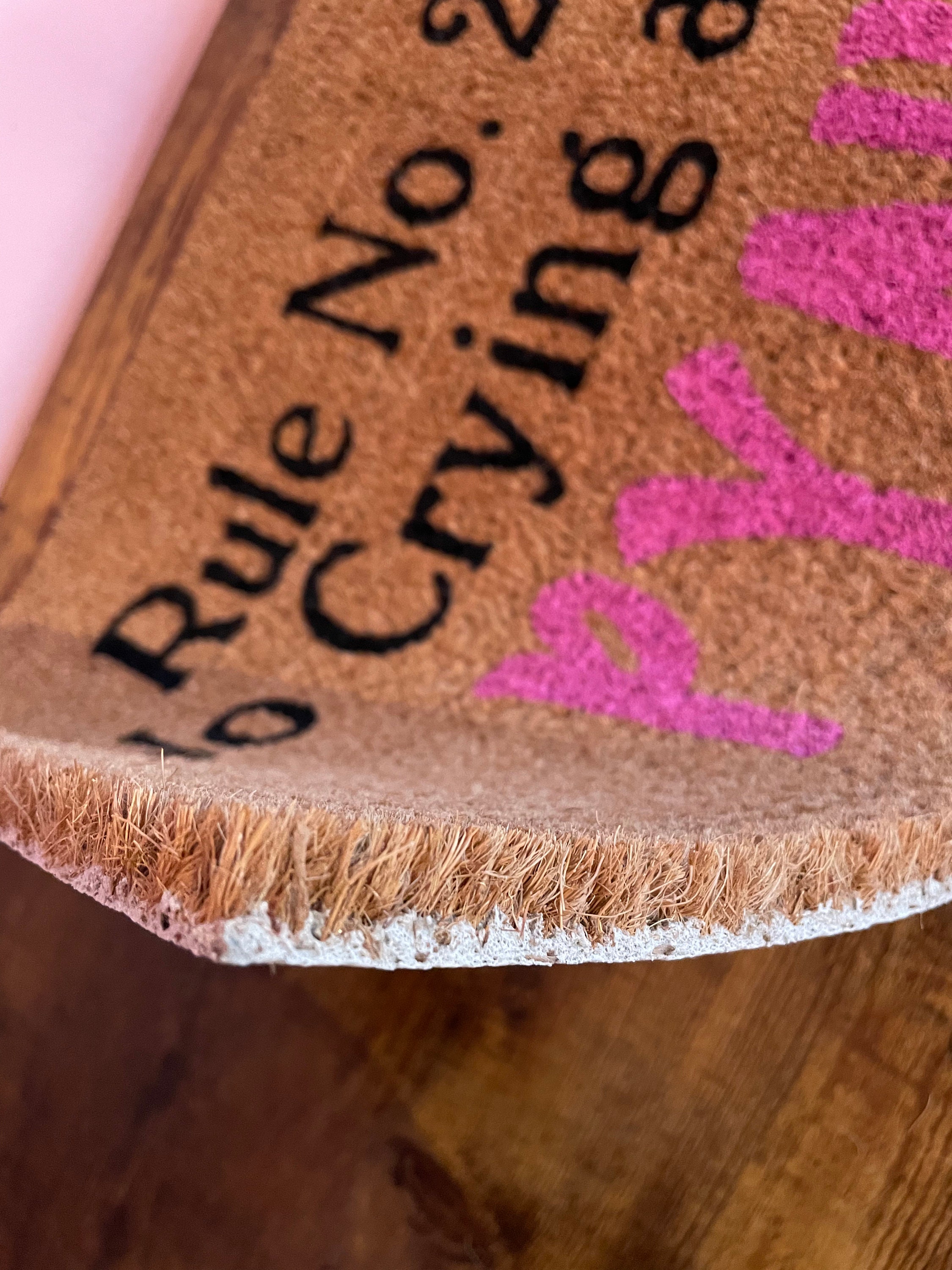 Rule No. 24.5 No Crying at the PYNK Doormat Gifts Front Door - Etsy