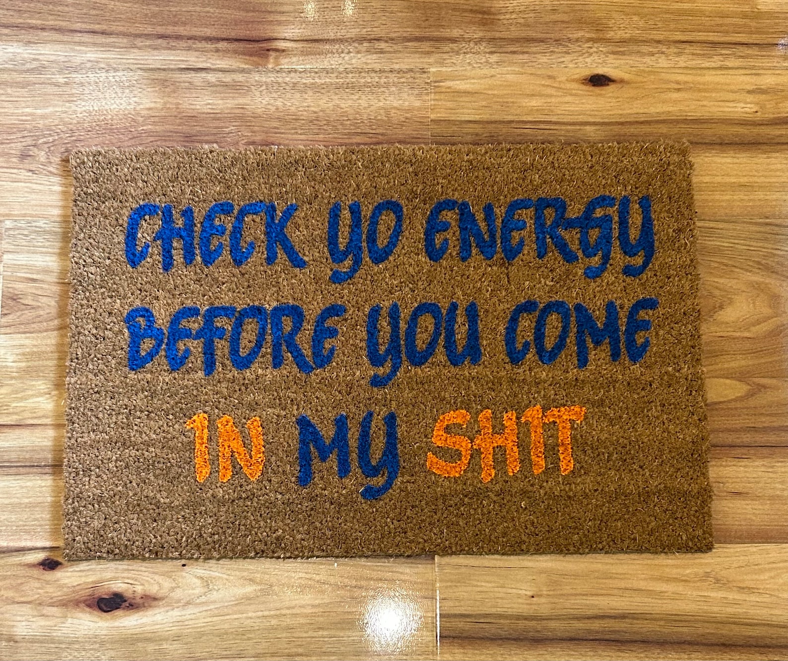 Check Yo Energy Pink Mat Cute Doormat Housewarming Gift - Etsy