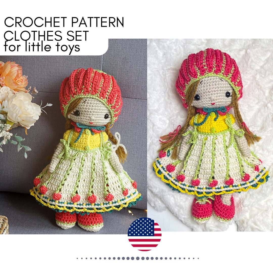 Crochet Pattern / Toy Clothes Set - Outfit Baby Alice - Etsy