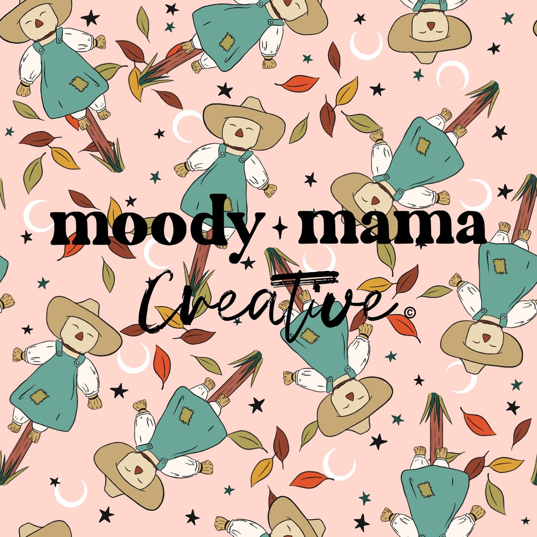 Fall Scarecrow Seamless Pattern Digital Paper Set, Commercial Use for ...