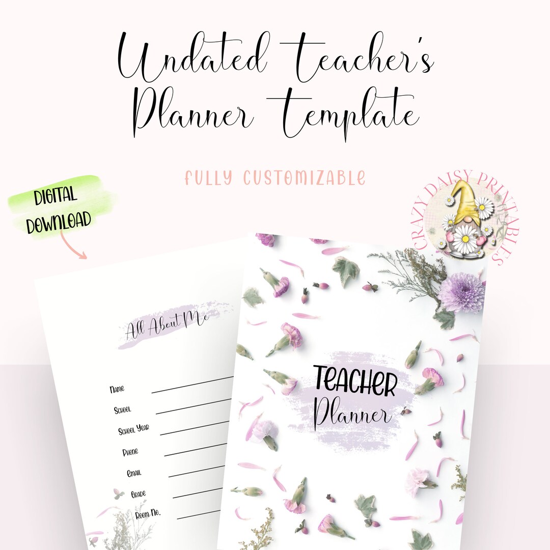 Teacher Planner Printable Canva Planner Lesson Planner - Etsy