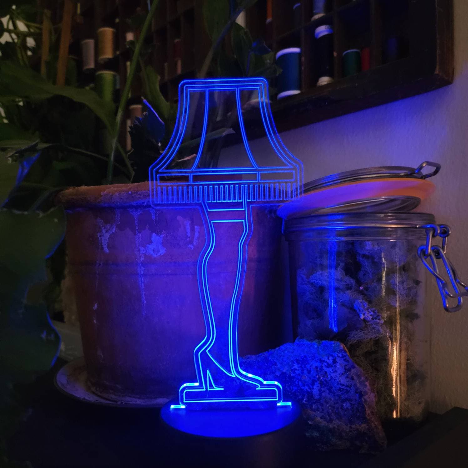 8" Tall Leg Lamp LED Acrylic Light | A Christmas Story | 16 Colors ...