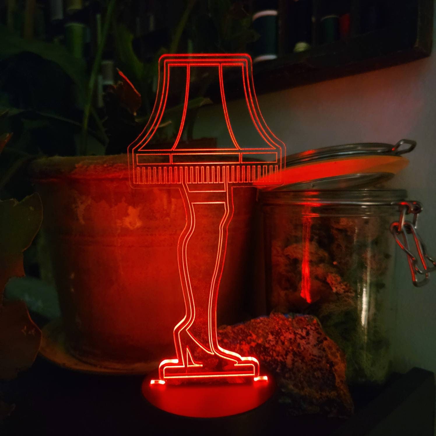 8" Tall Leg Lamp LED Acrylic Light | A Christmas Story | 16 Colors ...