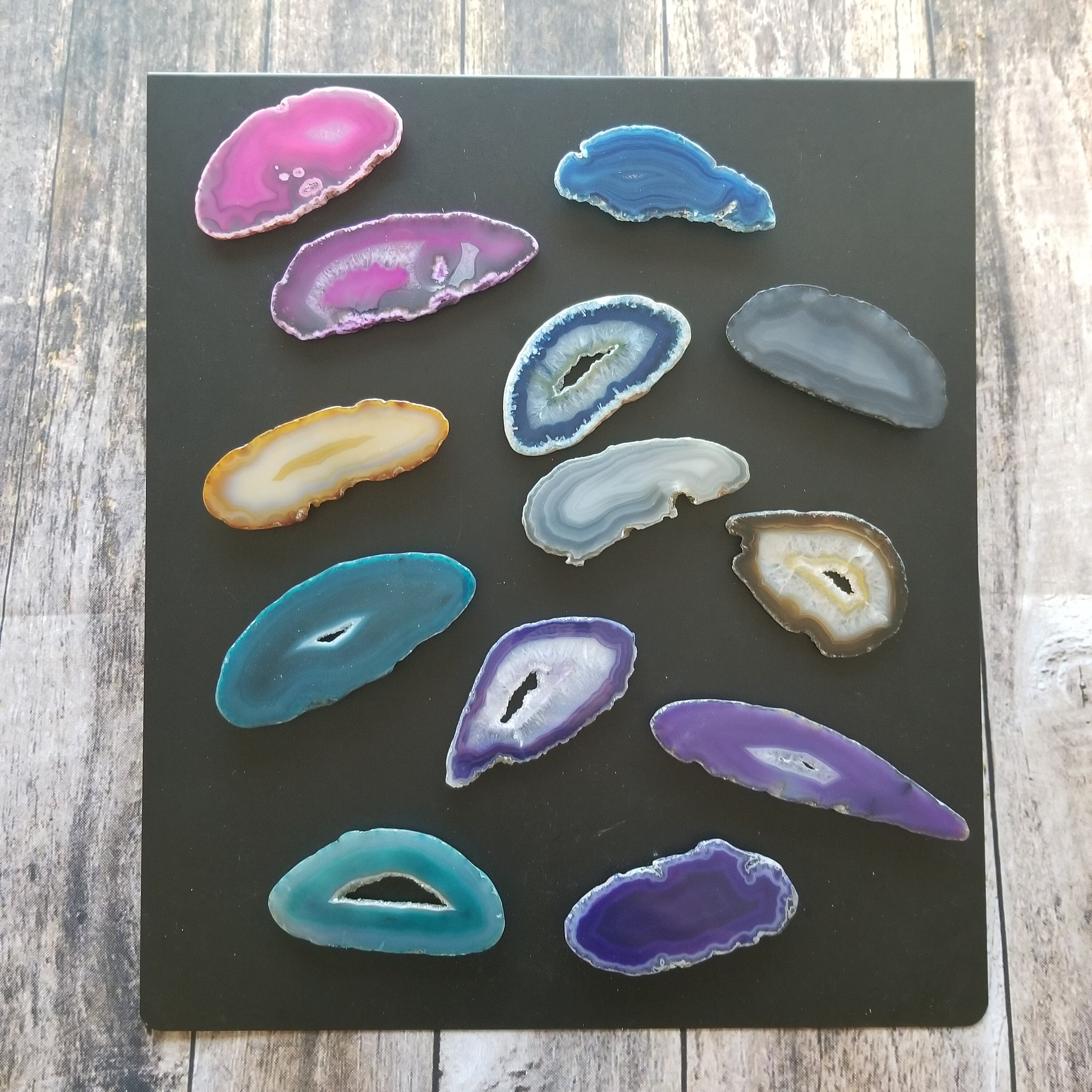 Agate Slice Magnets Crystal Decor Magnets Gemstone - Etsy