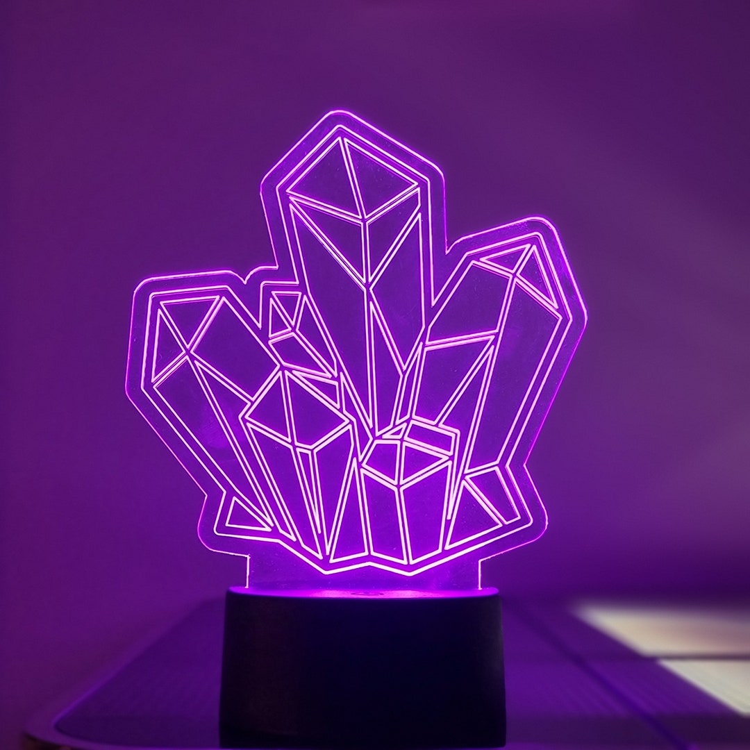 5" Tall Crystal LED Light | 16 Colors |metaphysical Gift | Party Light ...