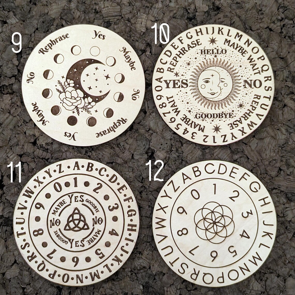 Wooden Pendulum Boards | Spiritual Board | Divination, Dowsing & Wicca ...