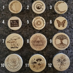Bamboo Lid Glass Jars Engraved Lids - Etsy