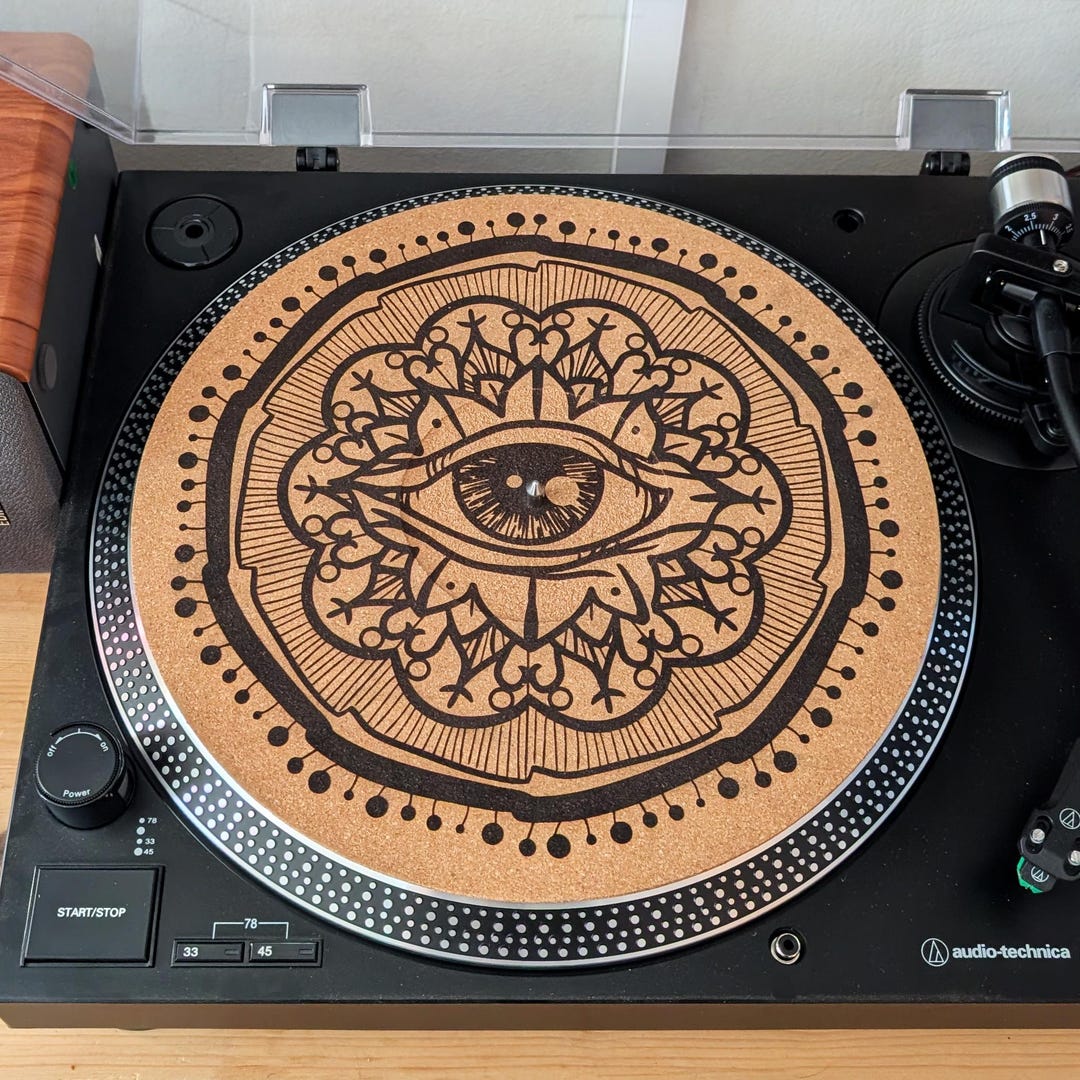 Eye Turntable Slip Mat | Cork | Vinyl Records | DJ - Etsy