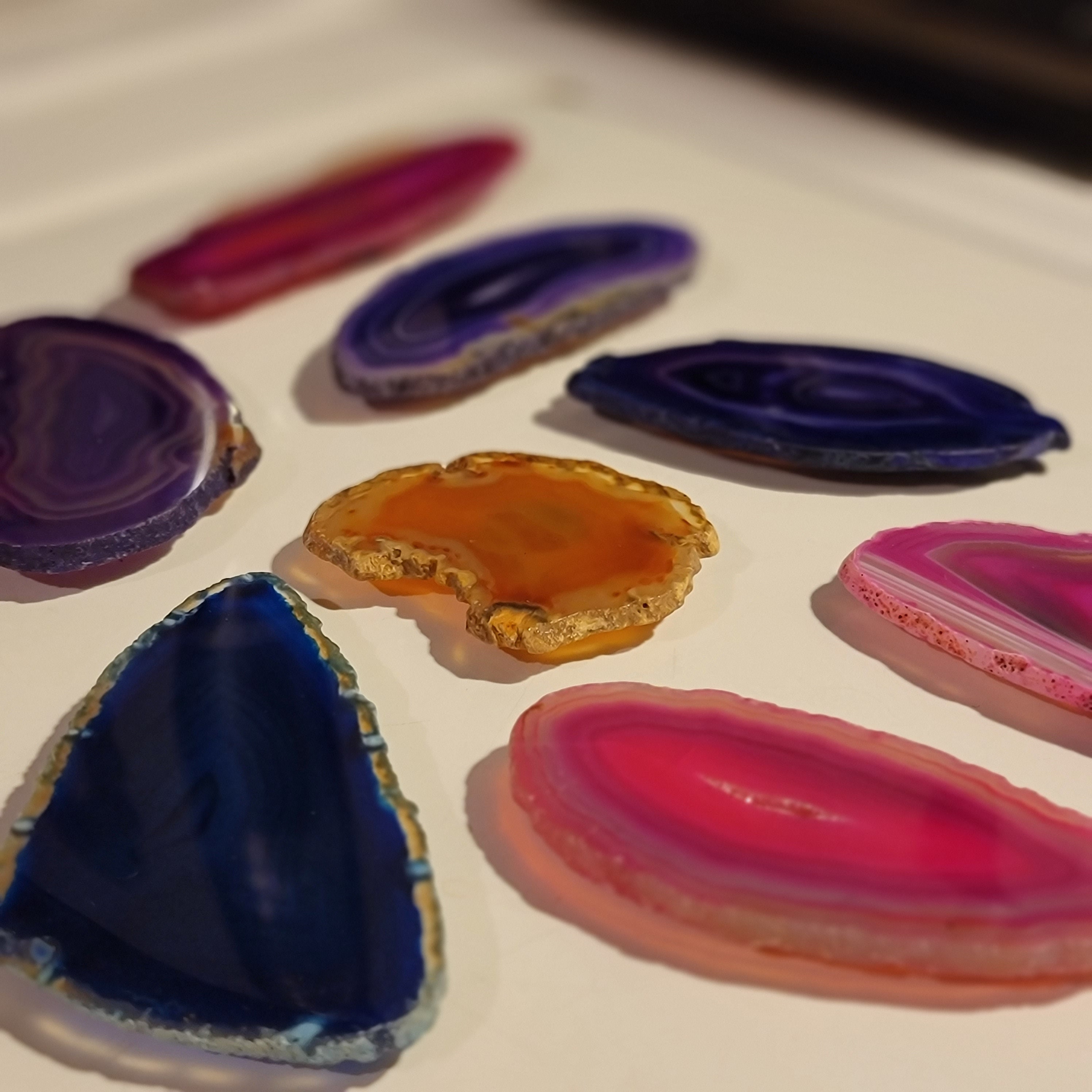 Agate Slice Magnets Crystal Decor Magnets Gemstone - Etsy