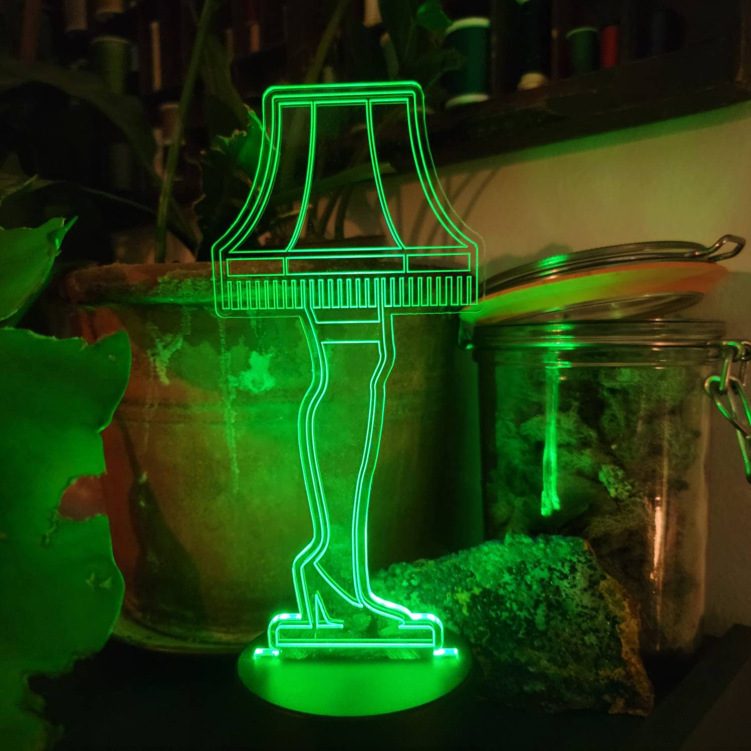 8" Tall Leg Lamp LED Acrylic Light | A Christmas Story | 16 Colors ...