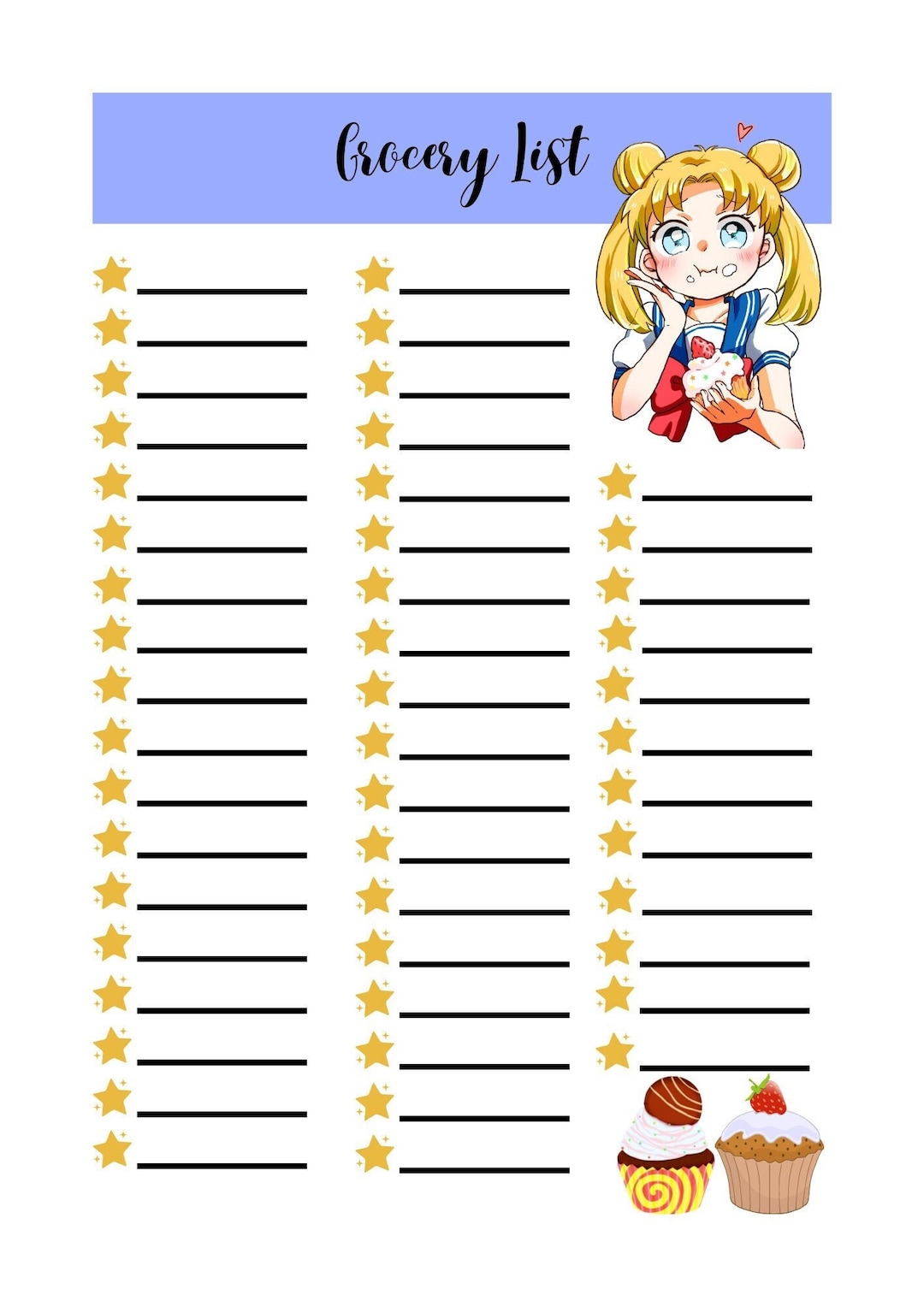 Sailor Moon Pdf Printable Planner Pack - Etsy