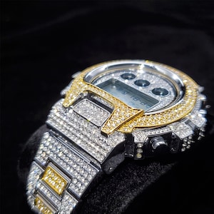 18K Men's Casio G-shock Style Digital Diamond Watch | High Quality AAA+ ...