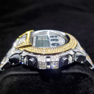 18K Men's Casio G-shock Style Digital Diamond Watch | High Quality AAA+ ...