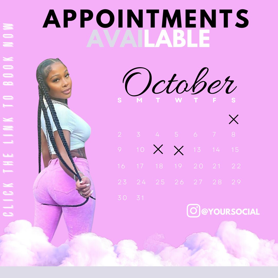 Appointment Available Flyer, Monthly Appointment Flyer, Book Now Flyer ...