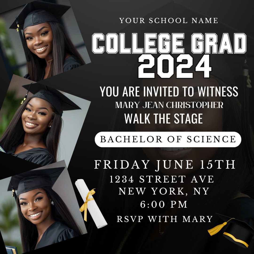 DIY Graduation Flyer, Grad Announcement, Graduation Party, Grad ...