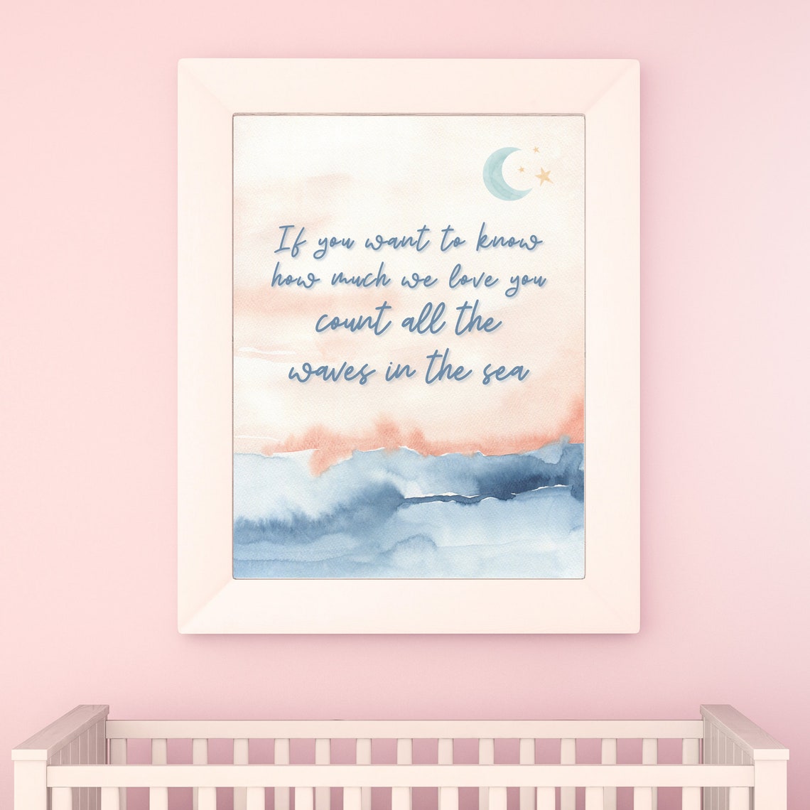 Count All the Waves in the Sea, Nautical Nursery Art, Summer Gift ...