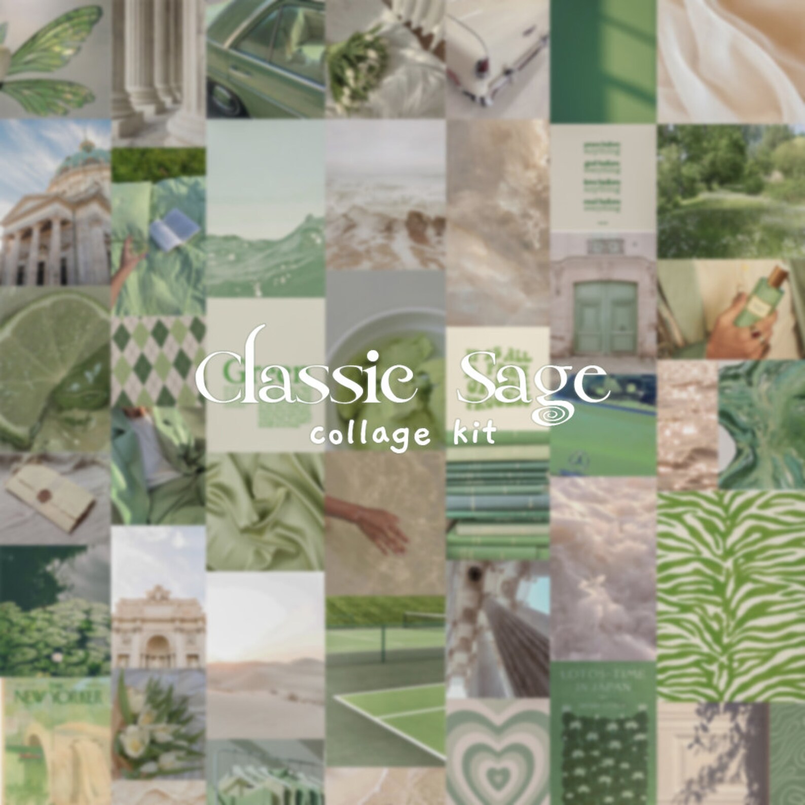 Classic Sage Wall Collage Kit digital Only - Etsy Canada