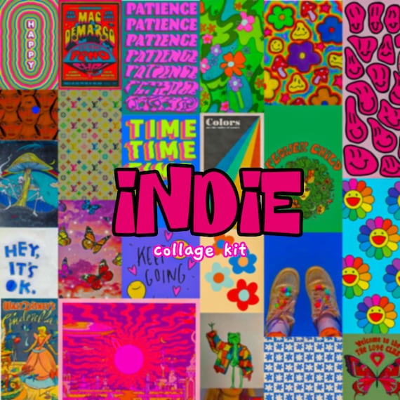 Indie Wall Collage Kit digital - Etsy
