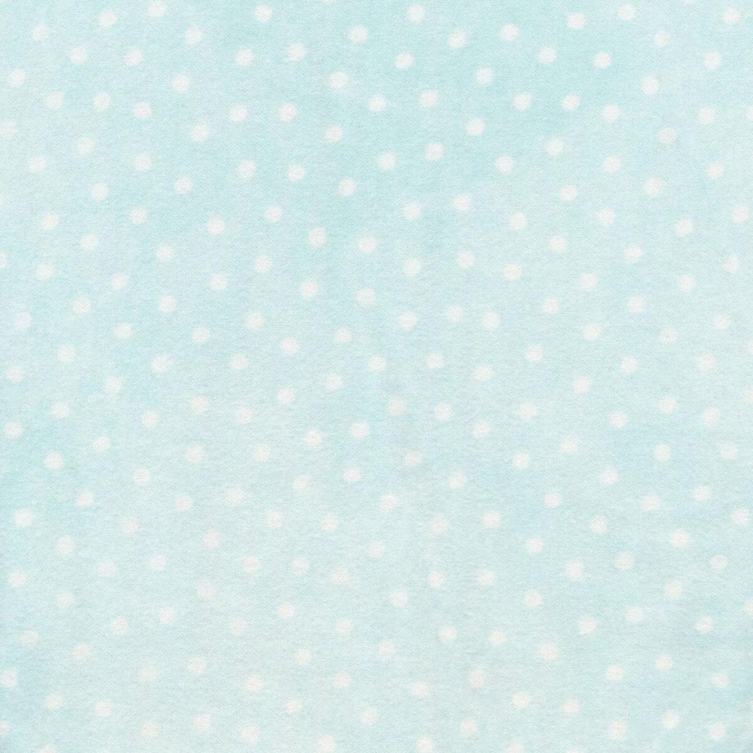 Little Lambies Woolies Light Aqua Polka Dots Cotton Flannel Priced by ...