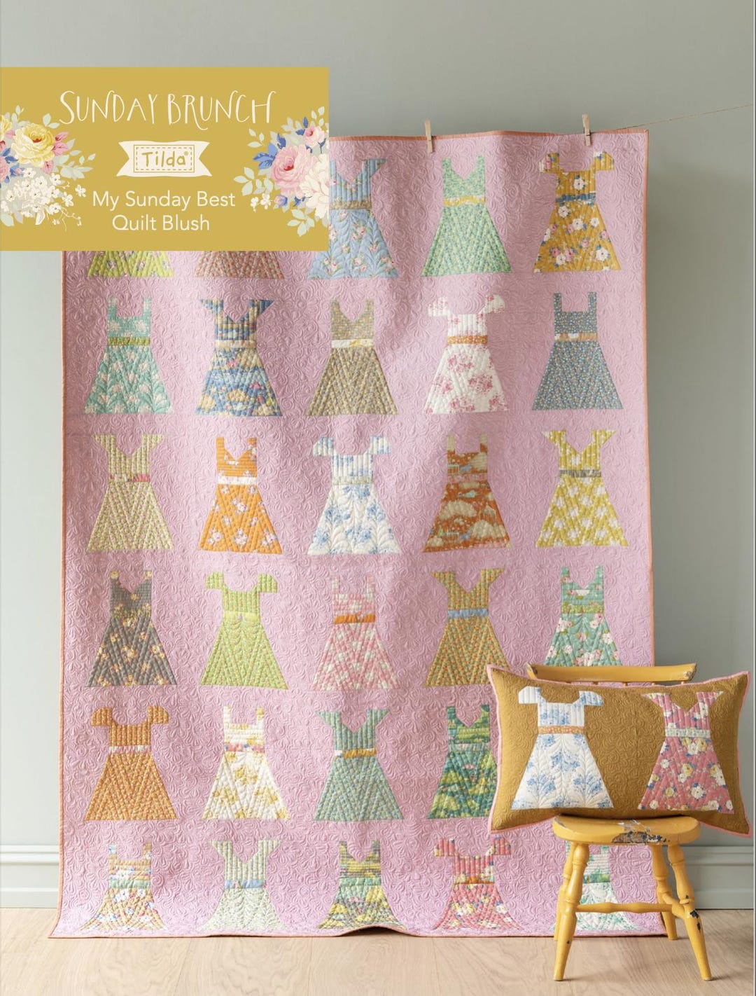 Tilda My Sunday Best Quilt Kit, Blush Version | Featuring the Sunday ...