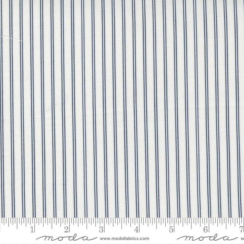 Nantucket Summer Fabric | Priced by the Half Yard | Cream and Navy ...