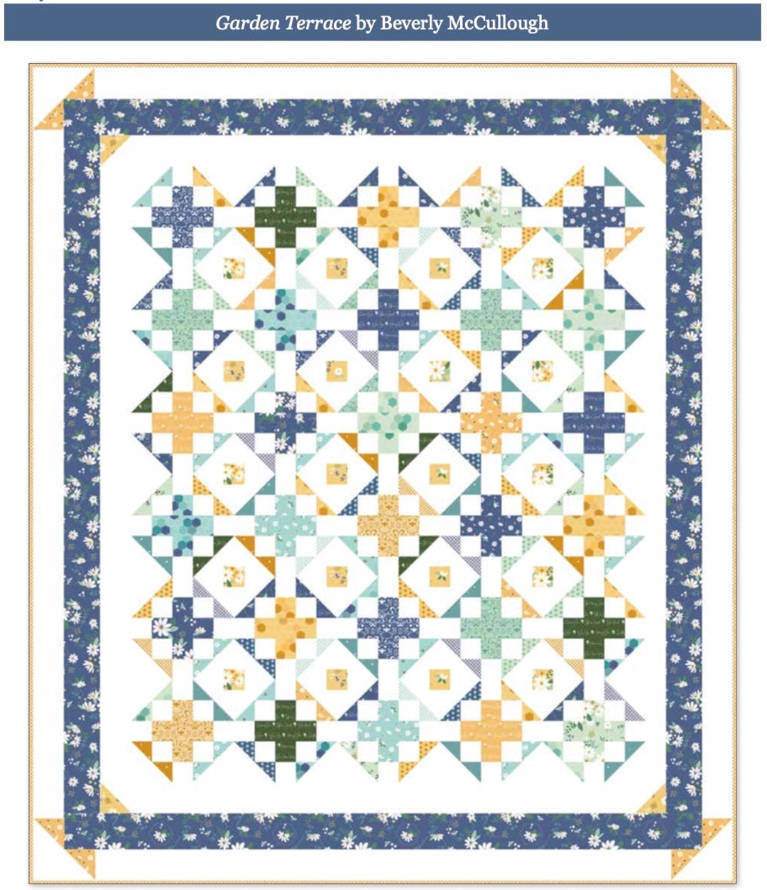 Daisy Fields Garden Terrace Quilt Pattern | Designed by Beverly ...