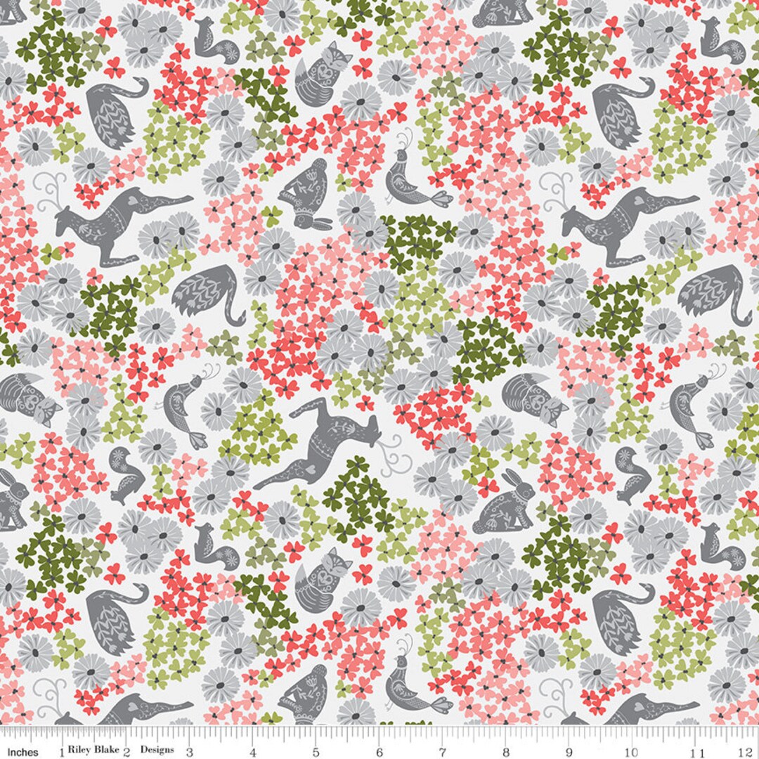 Clearance / Marked Down | Fable Fabric Yardage | Fauna / Flowers and ...